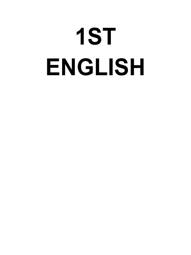 First Grade English Learning Plan | PDF | Vocabulary | Linguistics