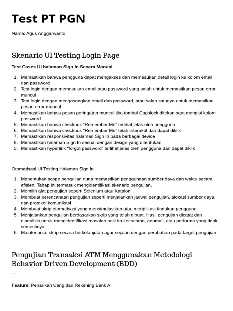 Test PT PGN | PDF