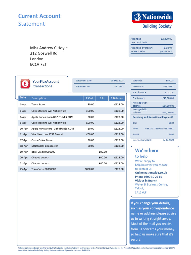 Statement: Current Account | PDF | Business | Payments