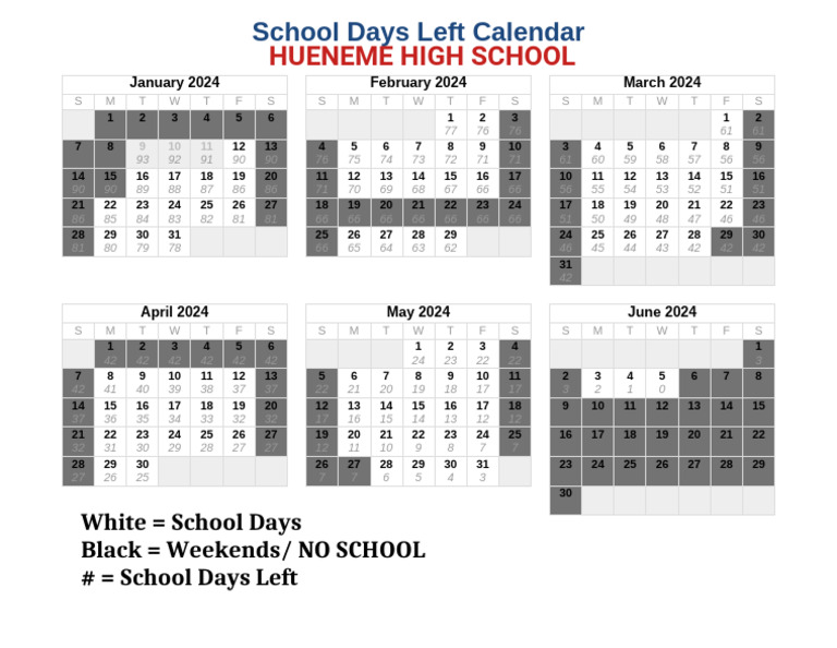 School Days Left Hhs | PDF