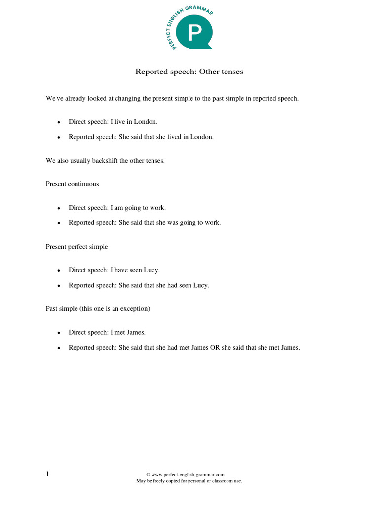 Reported Speech Practice Guide | PDF | Semantic Units | Languages