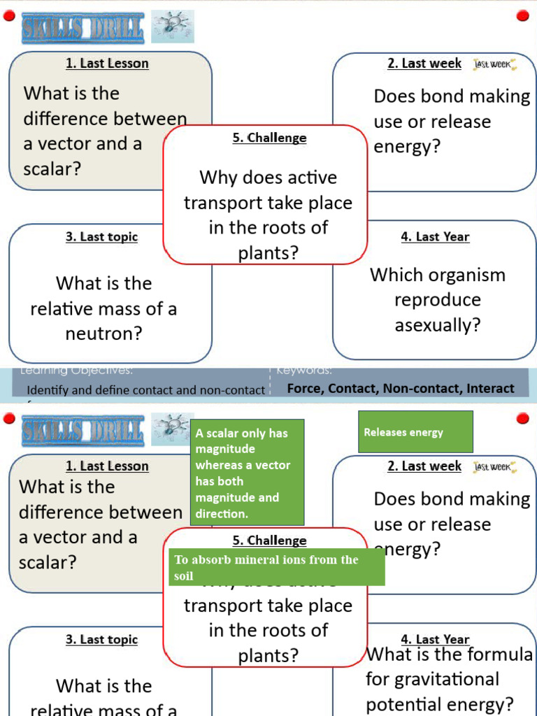 Lesson 2 Contact and Non Contact Forces | PDF | Force | Gravity
