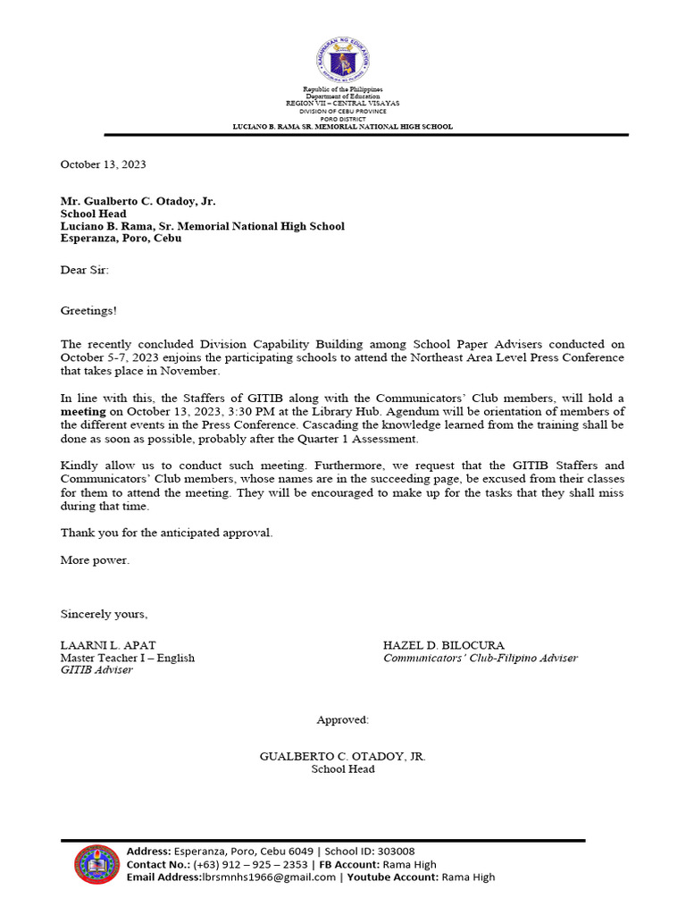 PressCon Letter Request | PDF