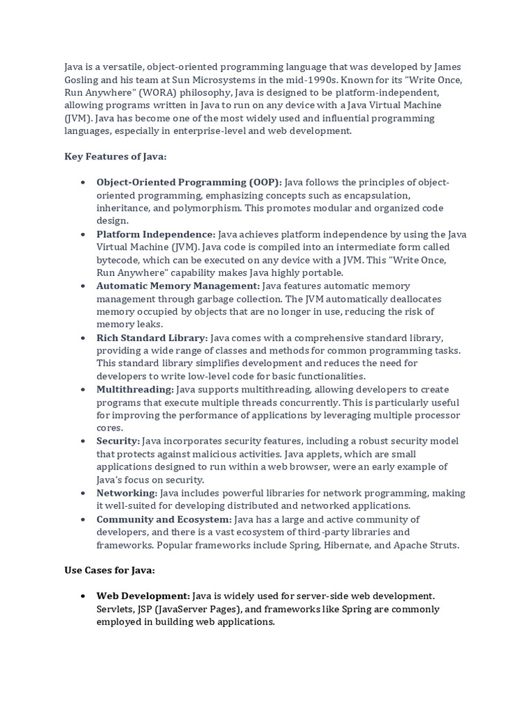 Intro To Java | Download Free PDF | Java (Programming Language) | Java Virtual Machine