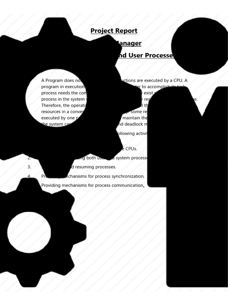 Project Research On Process Manager !!!!!!!!! | PDF | Process (Computing) | Input/Output