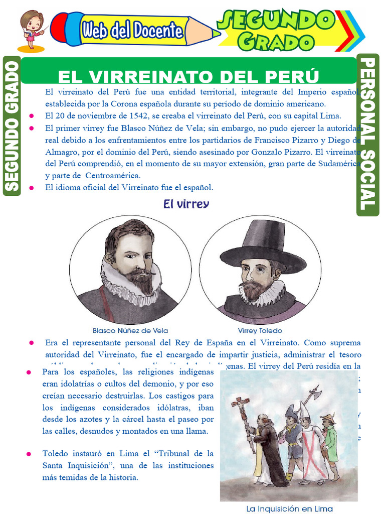 El Virreinato Del Perú para Segundo Grado de Primaria | PDF