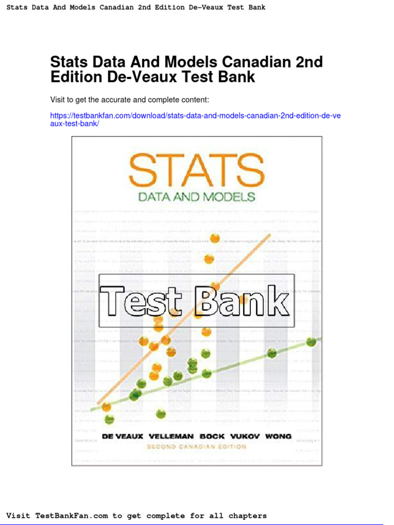 Dwnload Full Stats Data and Models Canadian 2nd Edition de Veaux Test ...