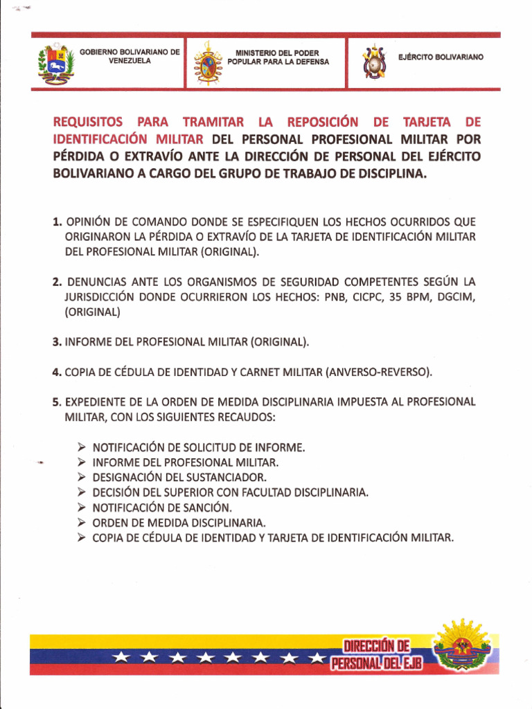 Tramitar la reposicion de tarjeta de identificacion militar del ... Tramitar la reposicion de tarjeta de identificacion militar del ...