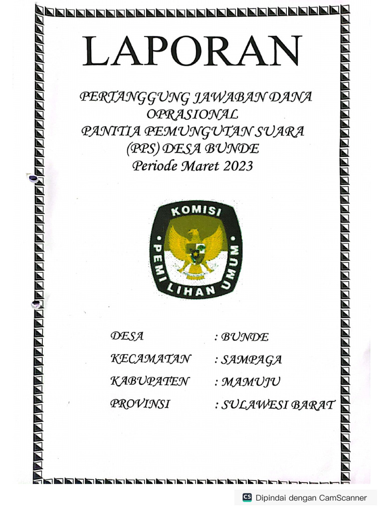 LPJ Maret PPS Desa Bunde | PDF