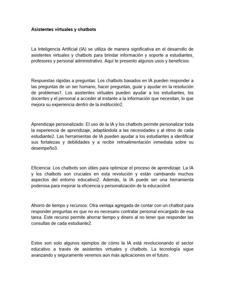 Asistentes Virtuales y Chatbots | PDF Asistentes Virtuales y Chatbots | PDF