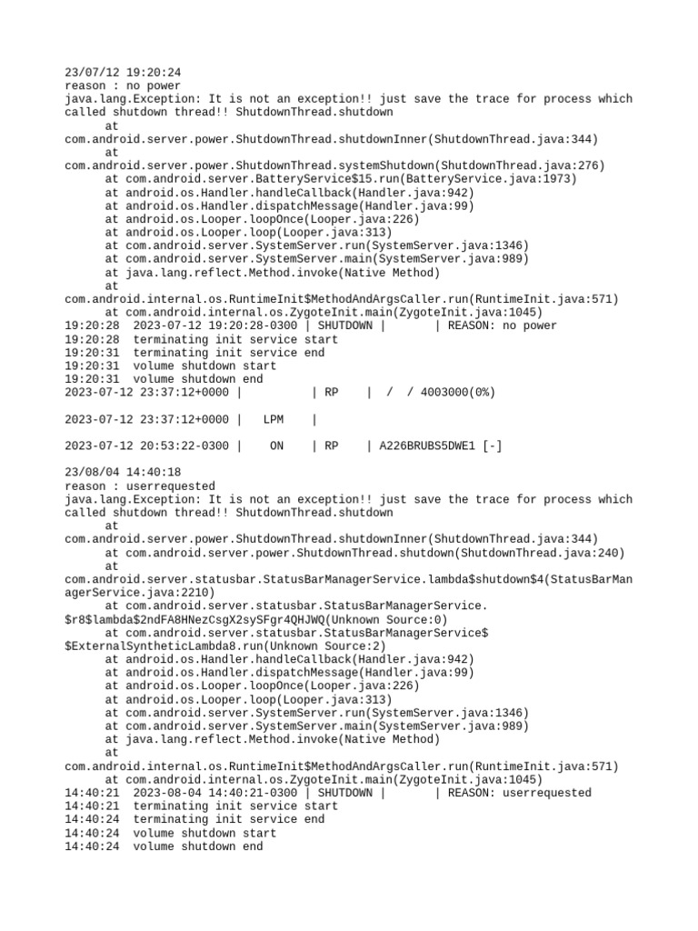 Power Off Reset Reason Backup Pdf Java Programming Language Oracle Corporation