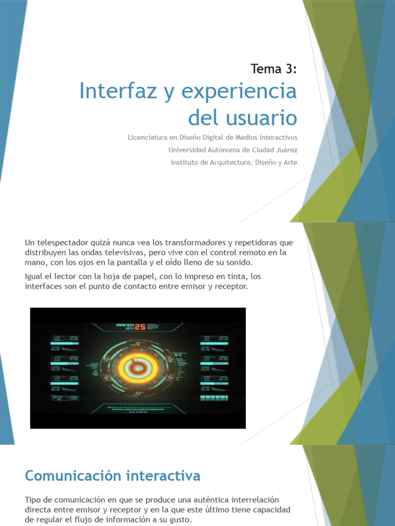 Tema 3 Interfaz y Experiencia Del Usuario | PDF | Interfaz de usuario | Usuario (informática)
