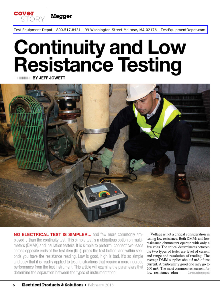 Continuity vs. Low Resistance Testing | PDF | Electrical Resistance And ...