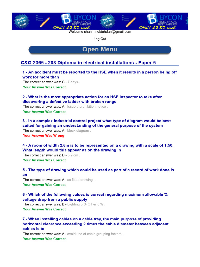 Bycon LTD - Distance Learning City & Guilds 2381 - Electrical Training ...