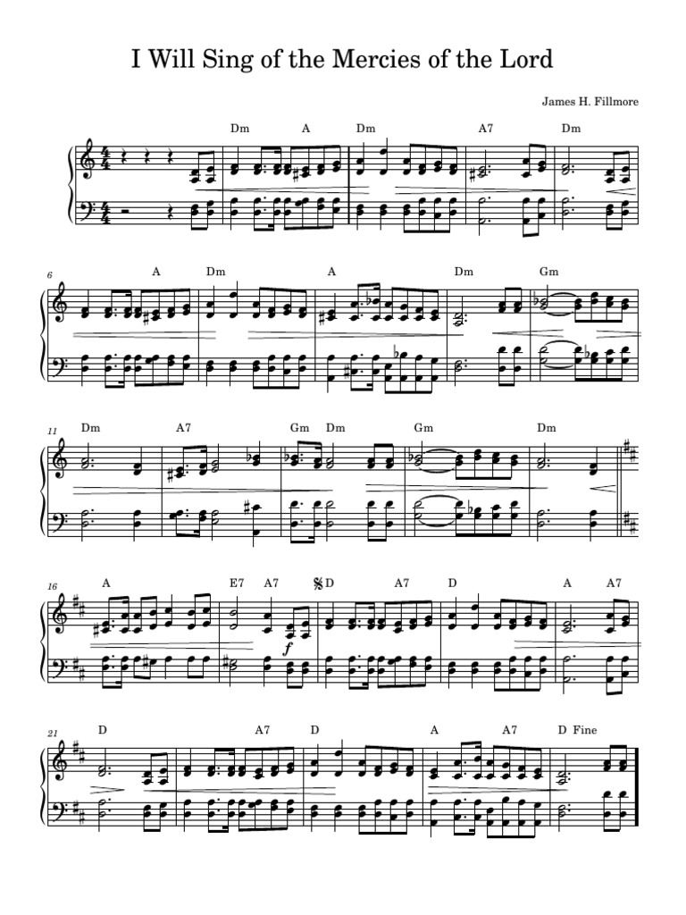 I Will Sing of The Mercies of The Lord - 240117 - 112643 | PDF