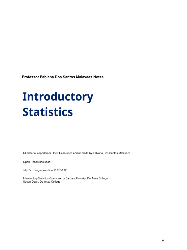 Stat Book Versao Final | PDF | Sampling (Statistics) | Mean