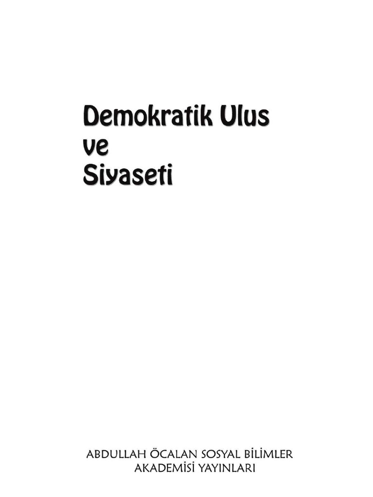 Demokratik Ulus Ve Siyaseti | PDF