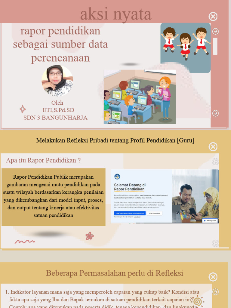 Rapor Pendidikan Sebagai Sumber Data Perencanaan | PDF