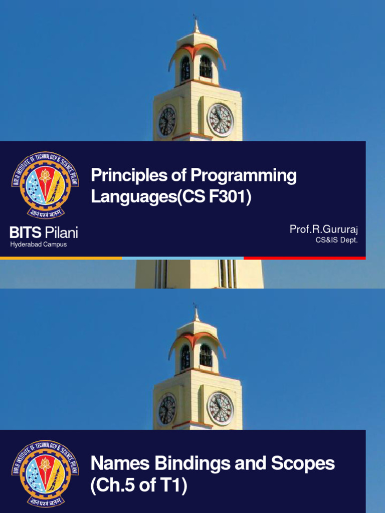 Names, Bindings and Scopes-5 | PDF | Variable (Computer Science) | Scope (Computer Science)