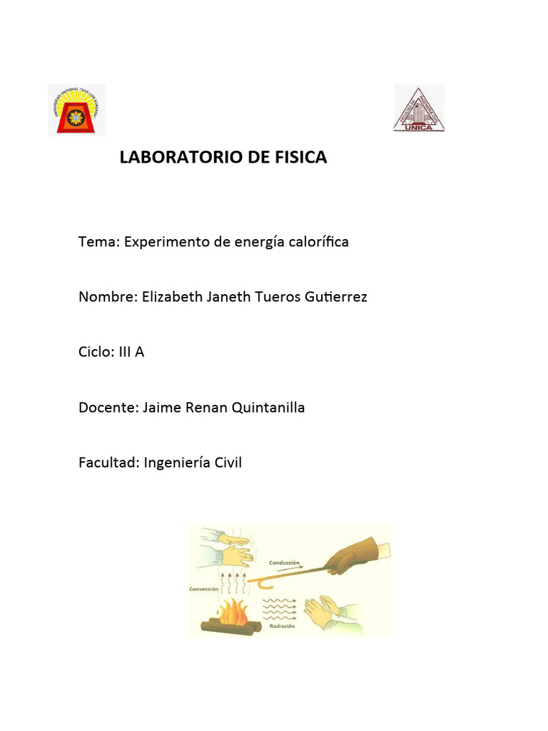 Experimento de Energia Calorifica | PDF