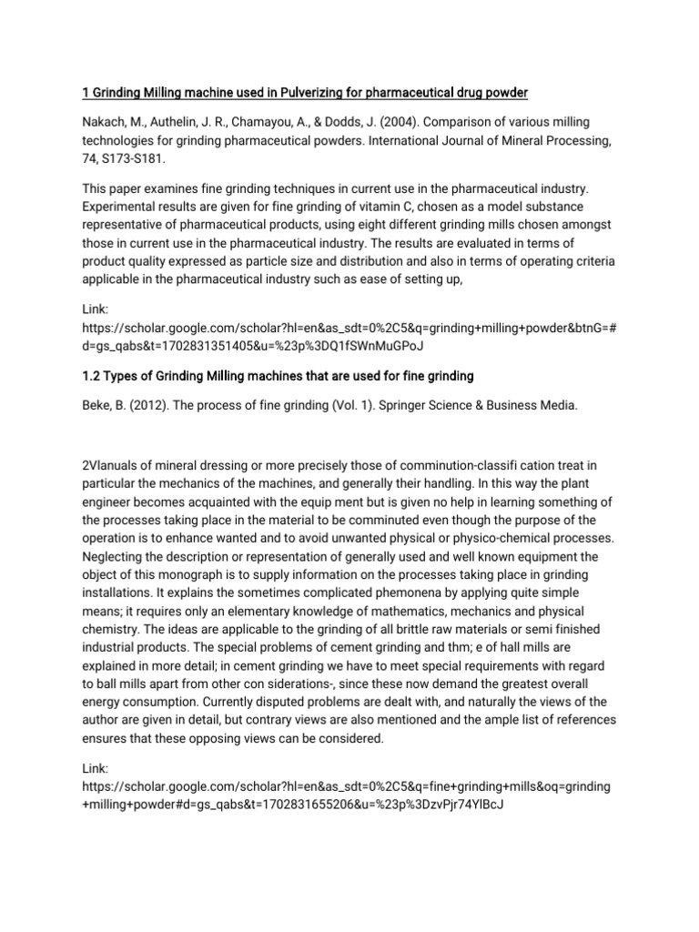 Grinding Mill and Hammer Mill | PDF | Soil | Mill (Grinding)