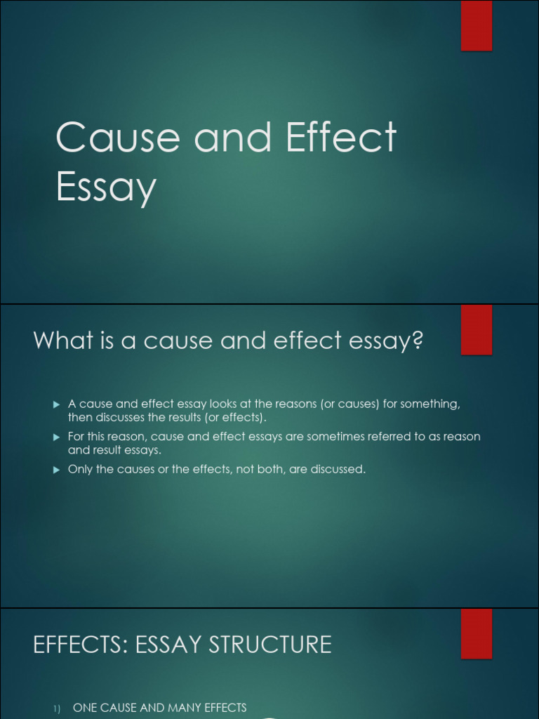 Cause and Effect Essay | PDF | Essays | Causality