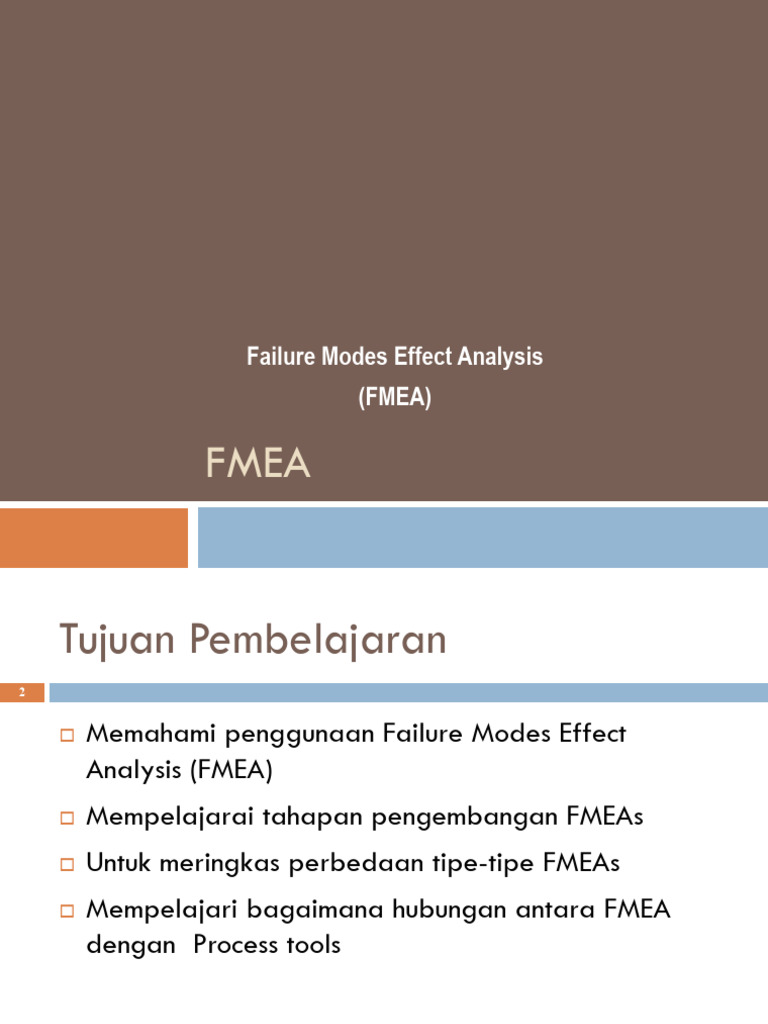 Metode FMEA dalam Analisis Kegagalan | PDF