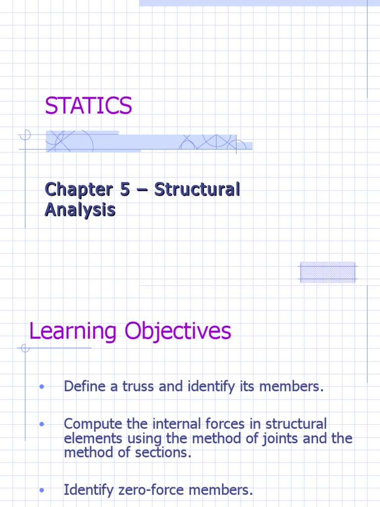 CHAPTER 5 Structural Analysis | PDF | Truss | Structural Analysis