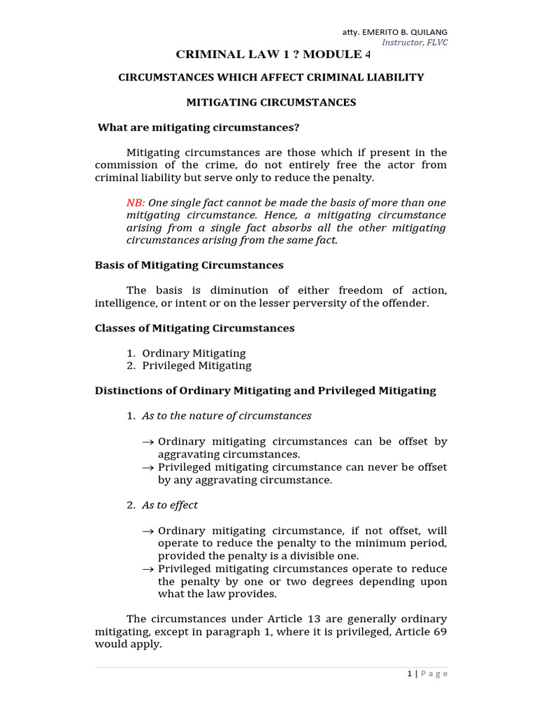 Criminal Law Module 4 | PDF | Crimes | Crime & Violence