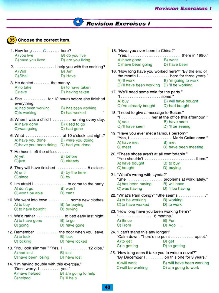 Grammar Revision | PDF