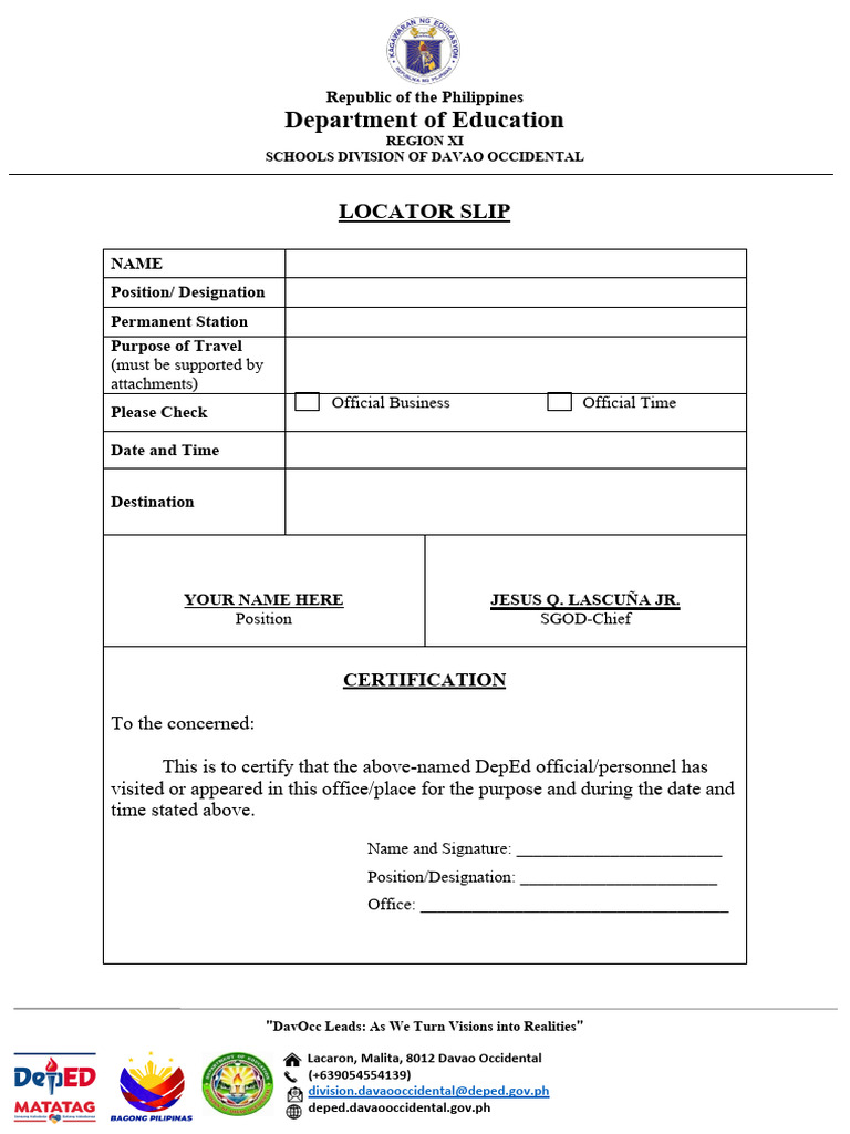 Locator With New Footer (A4) | PDF