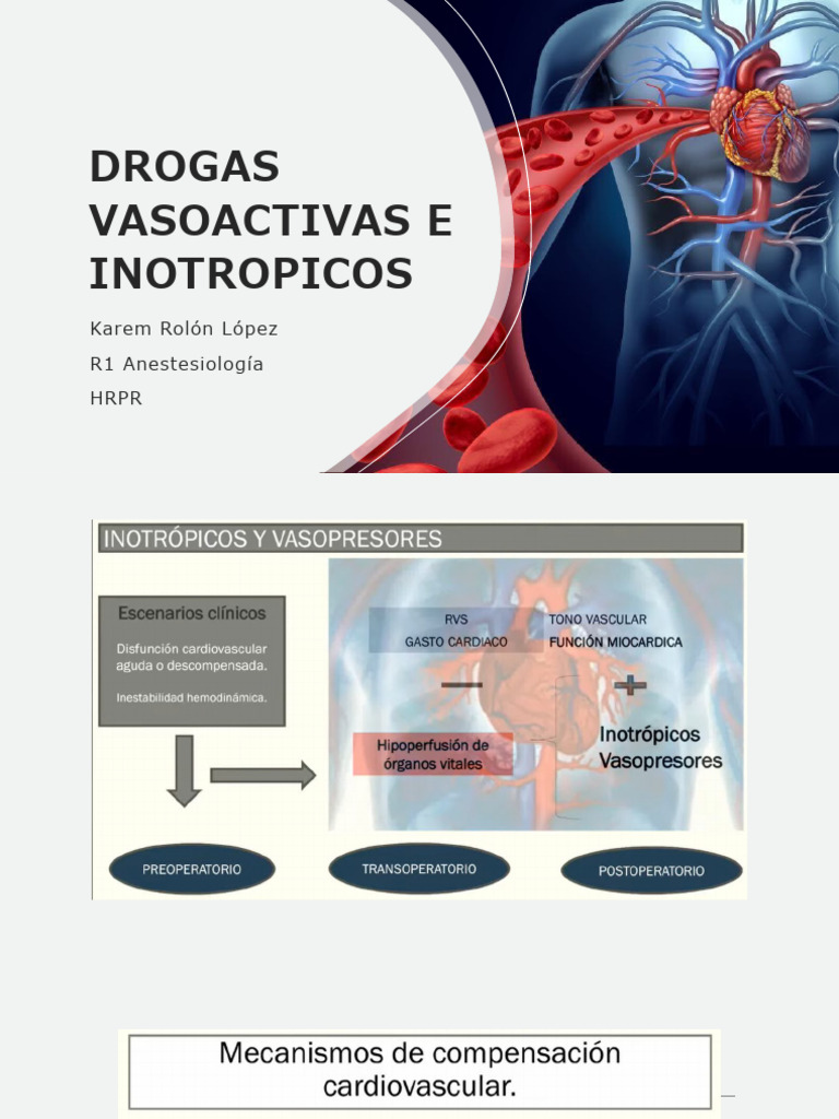 Drogas Vasoactivas e Inotropicos | PDF | Angiología | Sistema cardiovascular