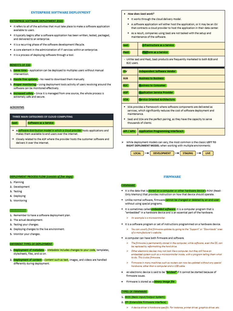 Plat Tech Reviewer | PDF | Cloud Computing | Software As A Service