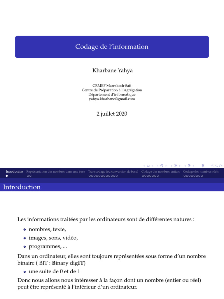 Codage de l'information en informatique | PDF | Codage des caractères ...