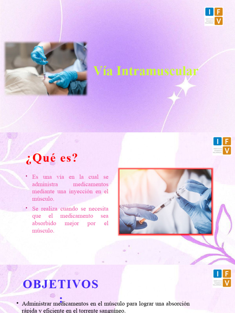 Via Intramuscular | PDF | Inyección (medicina) | Especialidades Medicas
