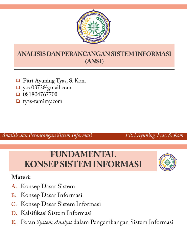 03 1.fundamental Konsep Sistem Informasi Tyas Ansi | PDF