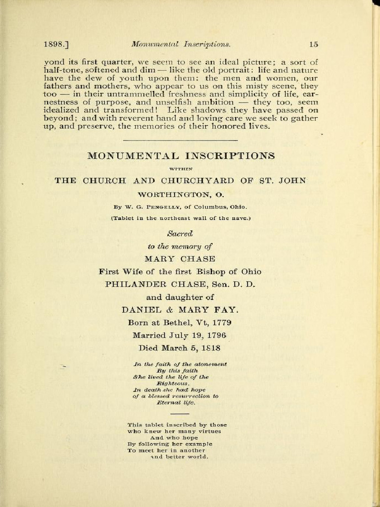 Monumental Inscriptions Within The Church and Churchyard of St. John ...