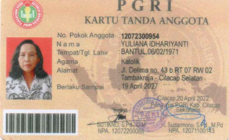 KTA PGRI - Idha | PDF