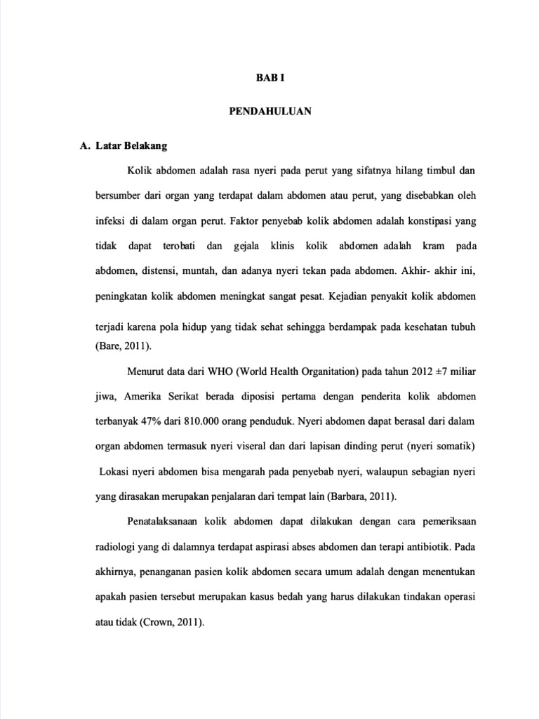 PDF Kolik Abdomen - Compress | PDF