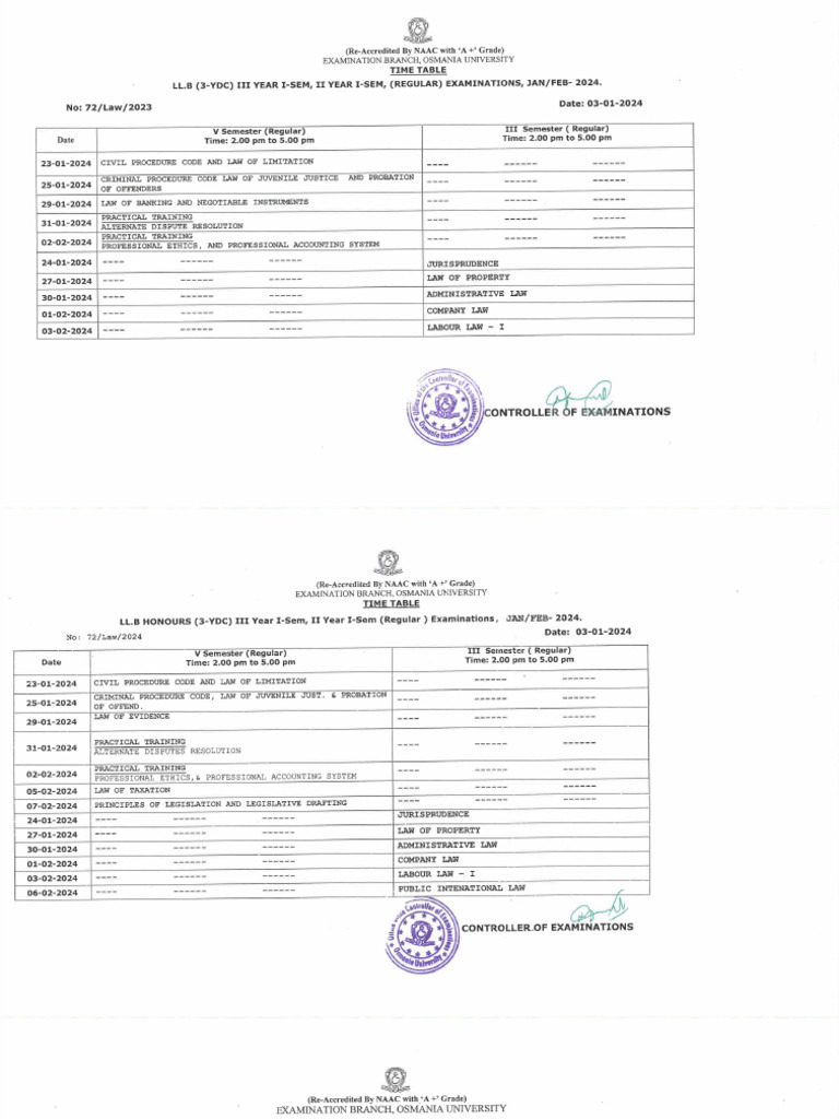 Exam Notifications | PDF
