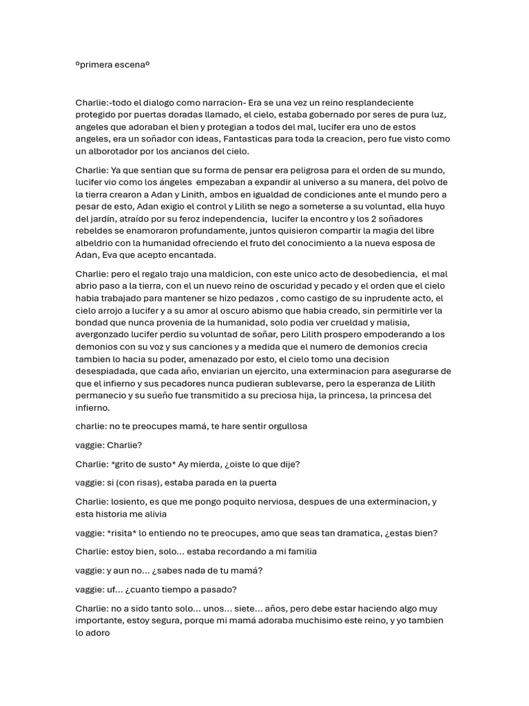 Hazbin Hotel Guion Completo | PDF | Demonios | Creencia religiosa y doctrina