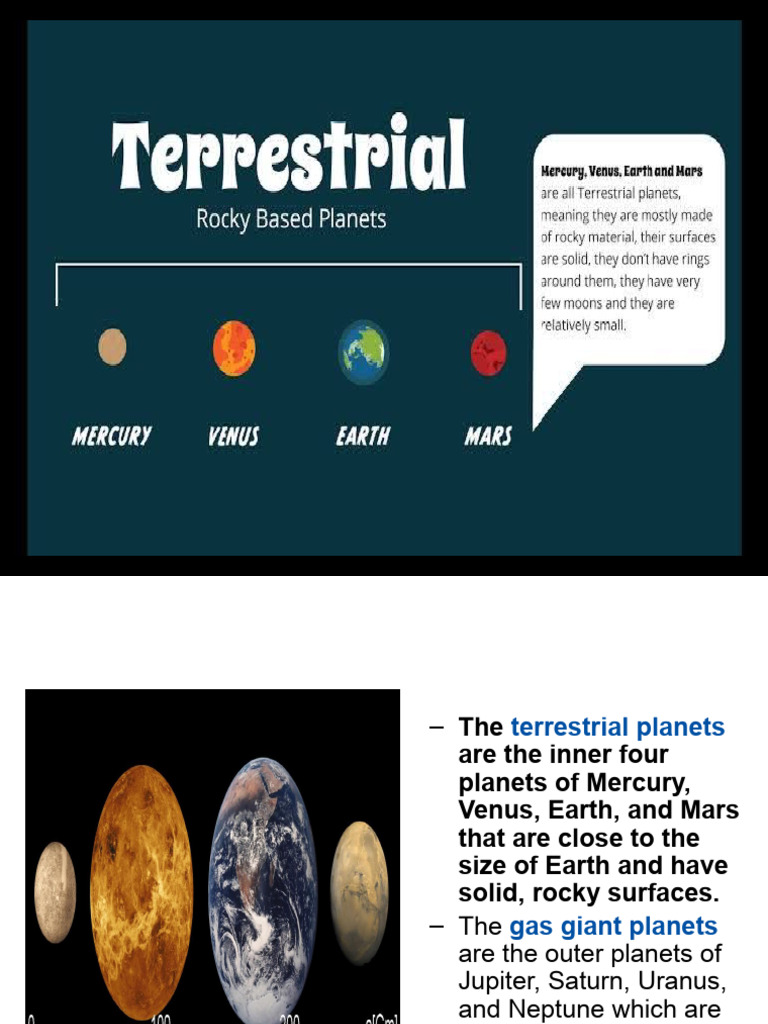 Terrestrial Planets | PDF | Venus | Mercury (Planet)