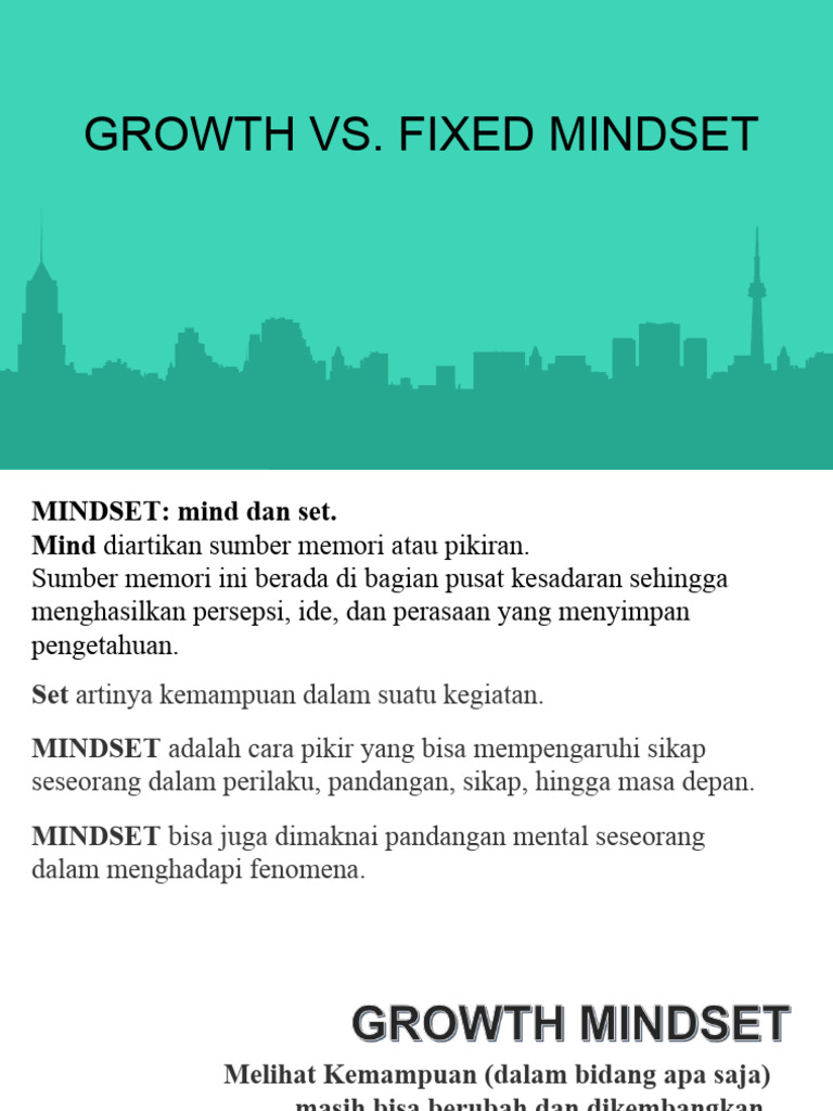 Perbedaan Growth dan Fixed Mindset | PDF | Pengembangan Diri