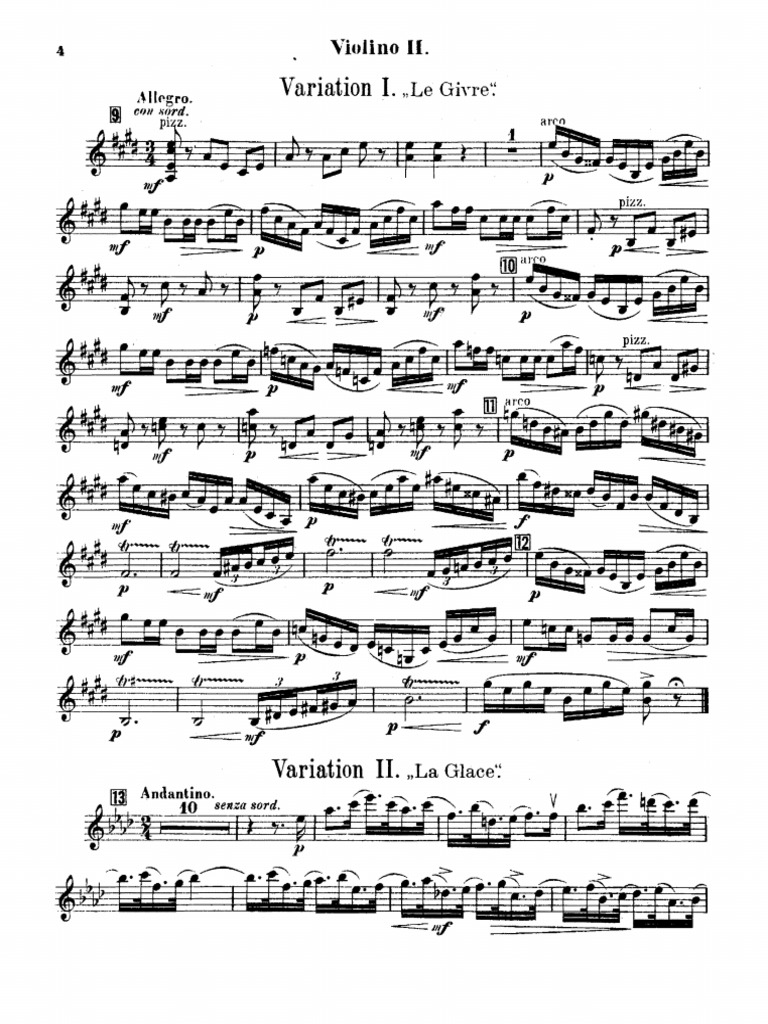 IMSLP695581-PMLP17139-Glazunov The Seasons, Op.67 - Violins II | PDF