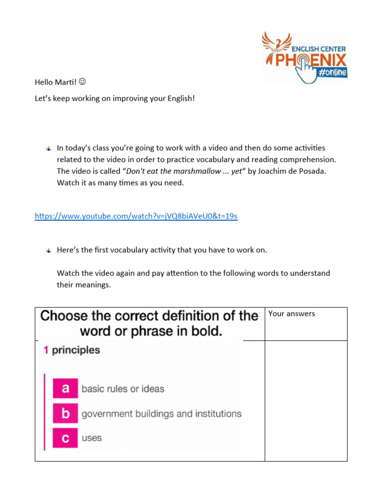 Asynchronous Class 07-12-23 (Ted Talk) Don't Eat The Marshmallow | PDF