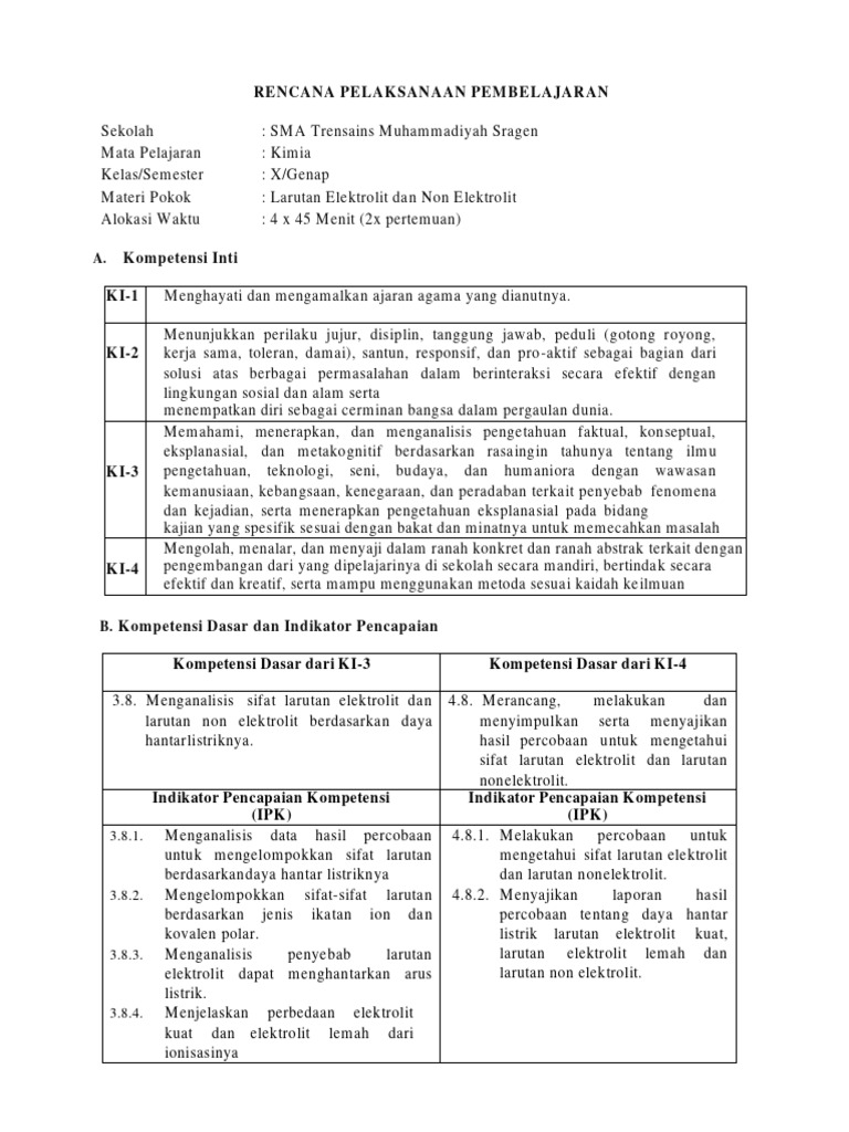 RPP Ke 2 (PBL) | PDF