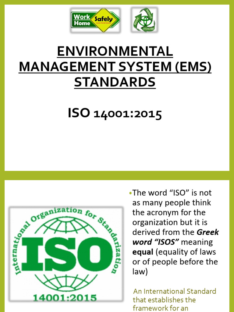 Environmental Management System (Ems) Standards ISO 14001:2015 | PDF ...