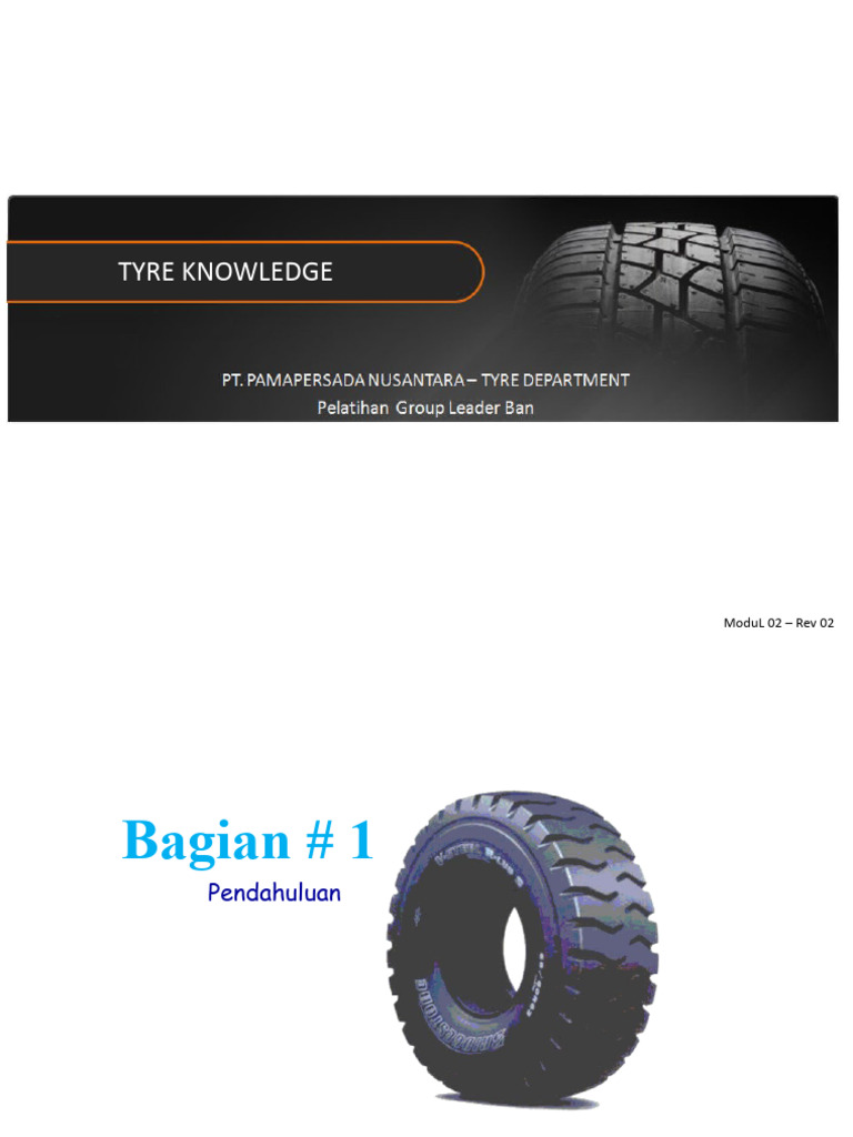 Pamapersada Nusantara TRDP Tyre Knowledge | PDF