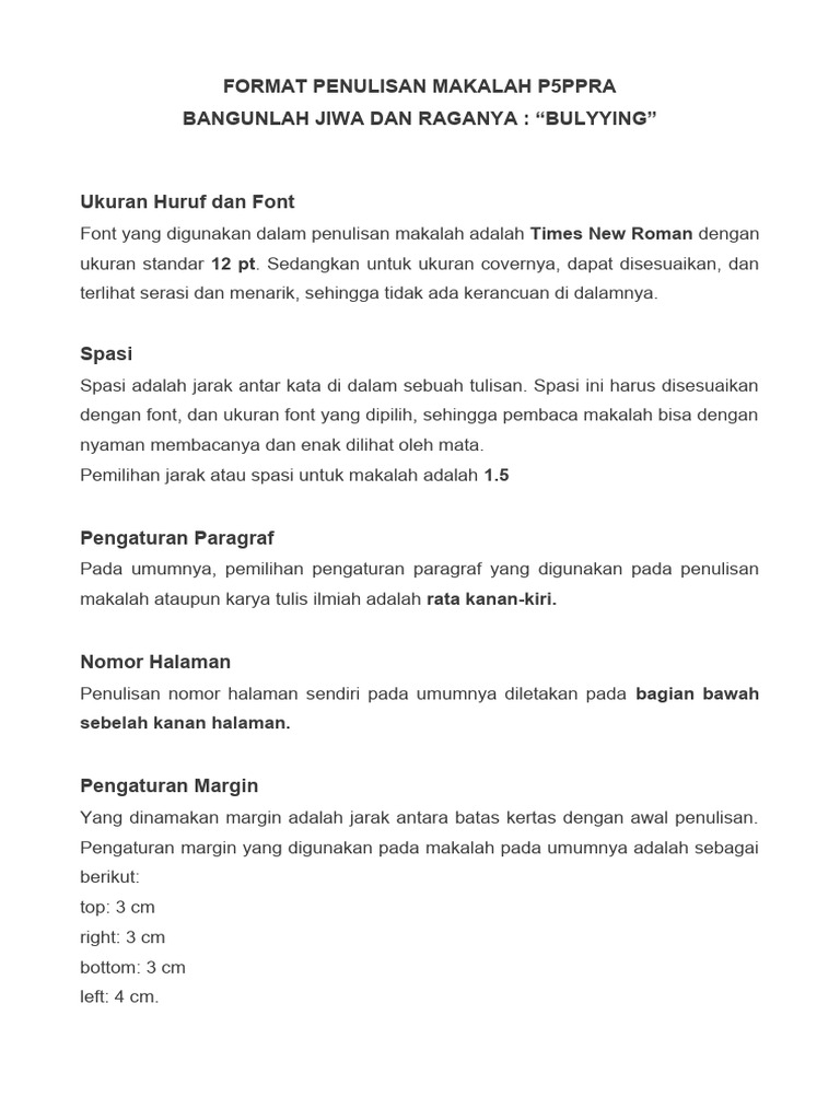 Format Penulisan Makalah Ilmiah | PDF | Karier & Perkembangan
