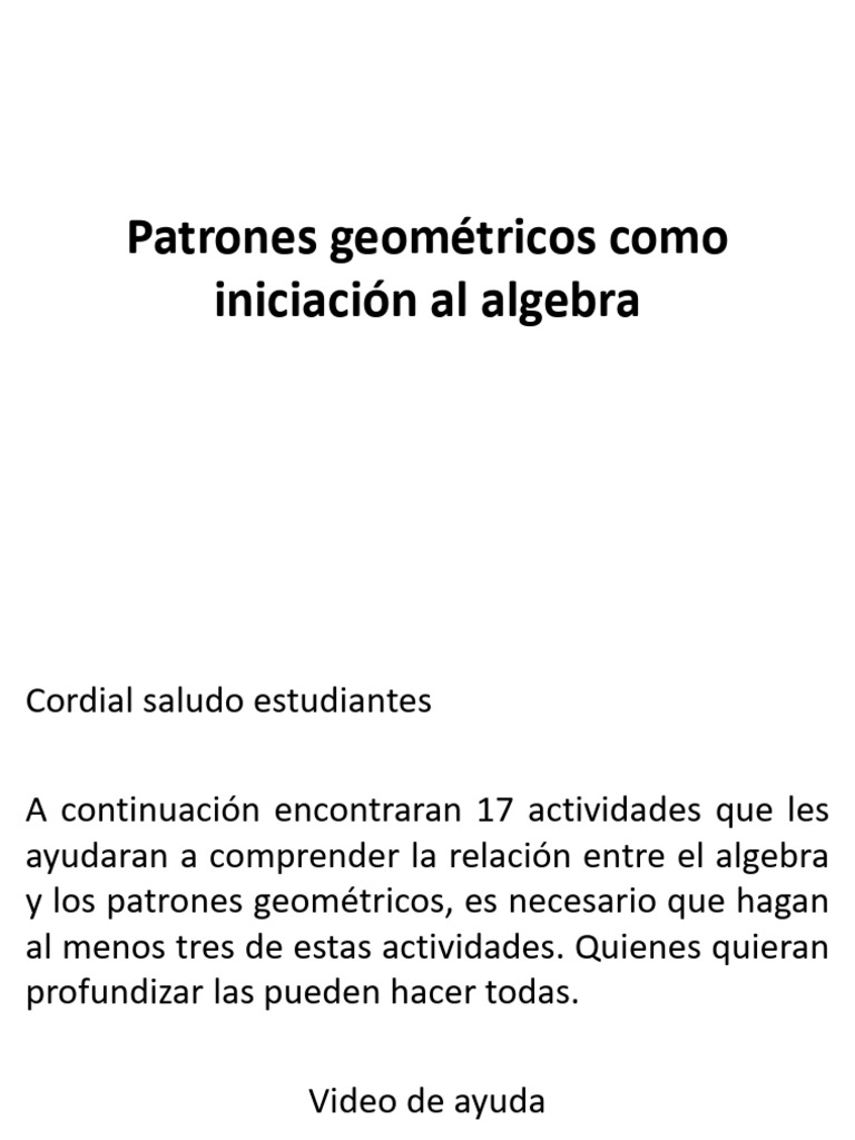 Patrones Geométricos y Álgebra Básica | PDF | Loseta